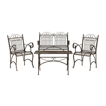 Click here for Leah Patio 4-pc. Iron Conversation Set  One Size... prices