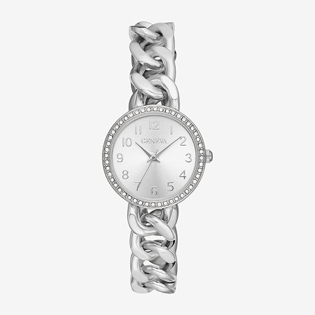 Click here for Geneva Womens Crystal Accent Silver Tone Bracelet... prices