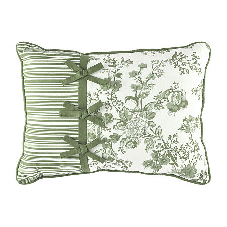 Click here for Laurel Manor Toile Garden Oblong Throw Pillow  One... prices