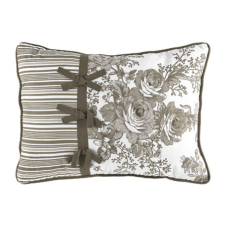 Click here for Laurel Manor Toile Garden Oblong Throw Pillow  One... prices