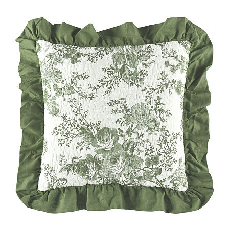 Click here for Laurel Manor Toile Garden Square Throw Pillow  One... prices