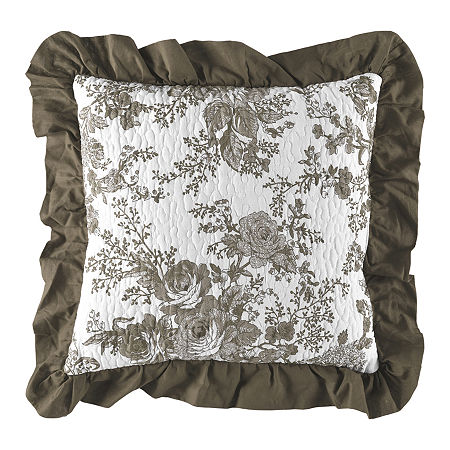Click here for Laurel Manor Toile Garden Square Throw Pillow  One... prices