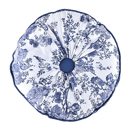 Click here for Laurel Manor Toile Garden Round Throw Pillow  One... prices