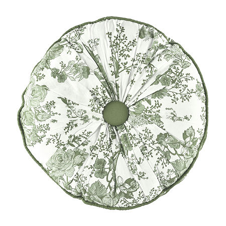 Click here for Laurel Manor Toile Garden Round Throw Pillow  One... prices
