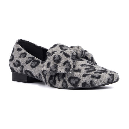 Womens Dominca Loafer - Light grey leopard