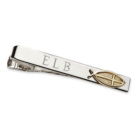 Click here for Personalized Tie Bar w/ Gold-Tone Christian Fish... prices