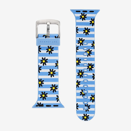 WITHit Blue Flower Child Silicone Band by Dabnee Lee designed for Apple Watch 42mm (Series 10) & 38/40/41mm - Blue  White
