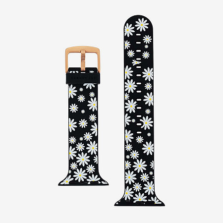 WITHit Daisy Darling Silicone Band by Dabnee Lee designed for Apple Watch 42mm (Series 1-3 only) & 44/45/46/49mm (Ultra & Ultra 2) - Black  White