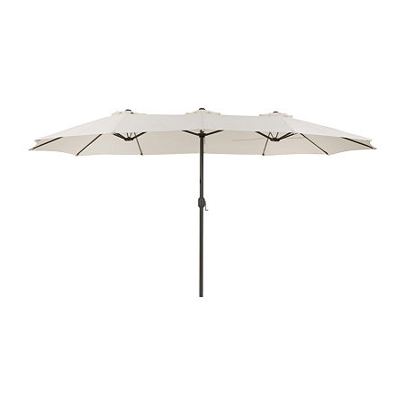 Click here for 15 Feet Double Patio Umbrella  One Size  White prices
