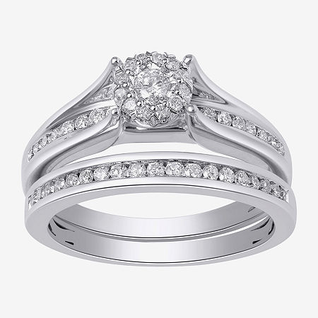 Click here for Womens 1/2 CT. T.W. Lab Grown White Diamond 10K Wh... prices