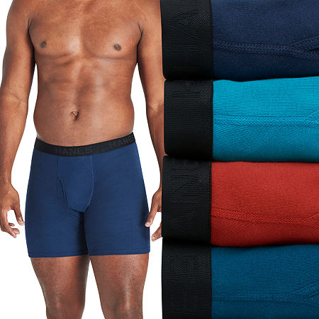 Mens Big & Tall Hanes Ultimate(R) Cotton 4pk. Boxer Briefs