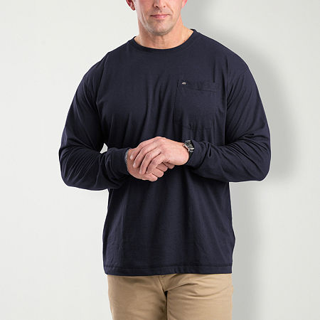 Berne Performance Mens Crew Neck Long Sleeve Big and Tall T-Shirt  4x-large Tall  Blue