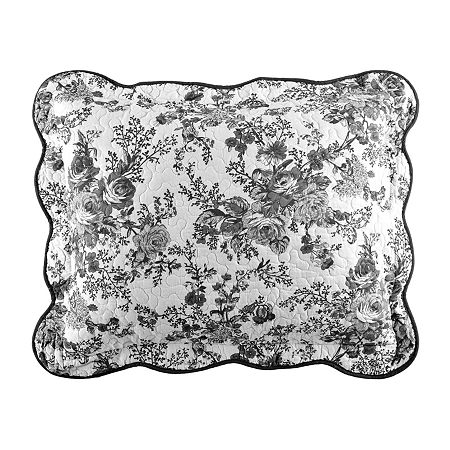 Click here for Laurel Manor Toile Garden Cotton Pillow Sham  One... prices