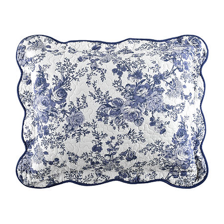 Click here for Laurel Manor Toile Garden Cotton Pillow Sham  One... prices