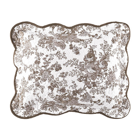 Click here for Laurel Manor Toile Garden Cotton Pillow Sham  One... prices