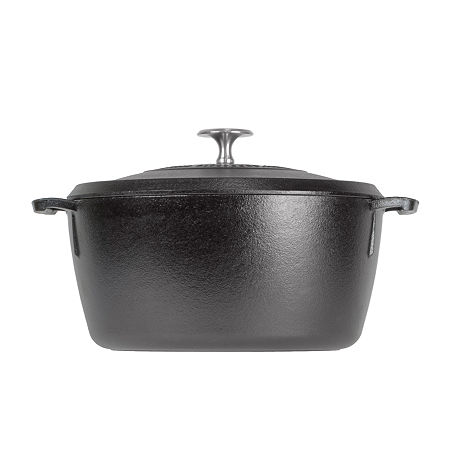 Lodge Cast Iron Blacklock Triple Seasoned 5.5 Quart Dutch Oven Cookware - Black
