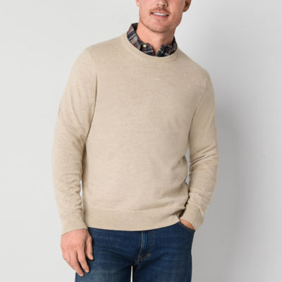 St. John's Bay Fine Gauge Mens Crew Neck Long Sleeve Pullover Sweater ...