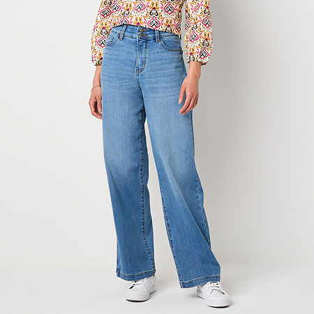 Click here for St. Johns Bay Tall Womens High Rise Wide Leg Jean... prices