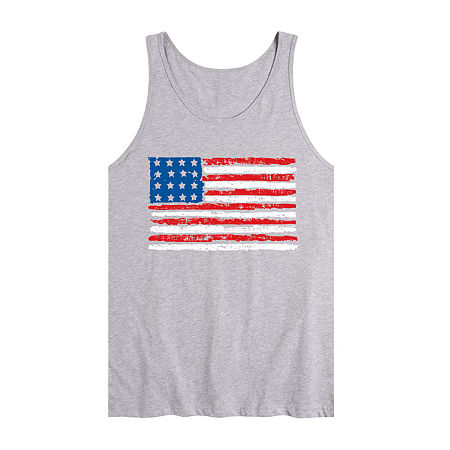 Click here for Mens American Flag Tank Top  Medium  Gray prices