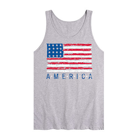 Click here for Mens American Flag Tank Top  Large  Gray prices