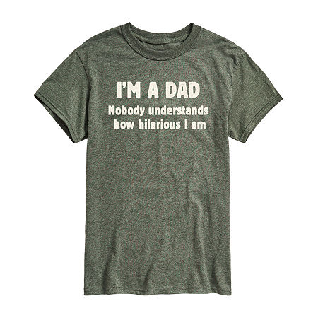 Click here for Mens Short Sleeve Dad Graphic T-Shirt  Large  Gree... prices