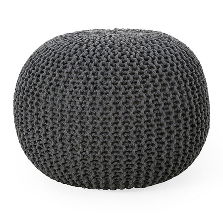Click here for Nahunta Modern Knitted Cotton Pouf Ottoman  One Si... prices