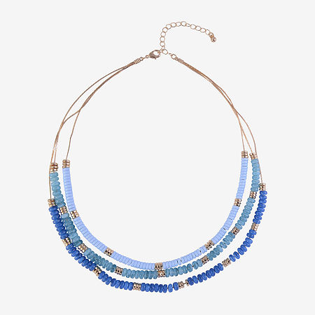 Click here for Mixit Layered Womens 17 Inch Beaded Necklace  One... prices