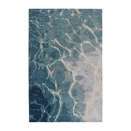 Liora Manne Corsica 9146 Water 5 x 76 Area Rug - Blue