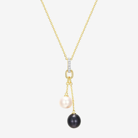 Click here for Womens White Cultured Freshwater Pearl 18K Gold Ov... prices