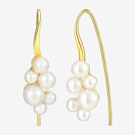 Click here for Womens White Cultured Freshwater Pearl 18K Gold Ov... prices