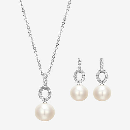 Click here for Womens White Cultured Freshwater Pearl Sterling Si... prices