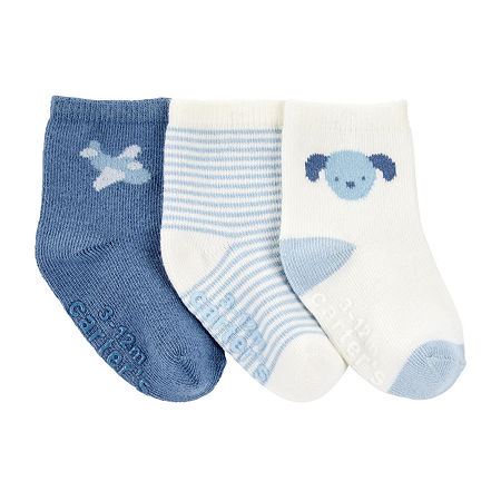 Click here for Carters Baby Boys 3 Pair Low Cut Socks  Newborn  B... prices