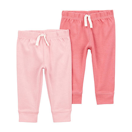 Carters Baby Girls Cotton Pull-On Pants  2 Pack - Pink