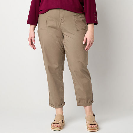 Click here for Liz Claiborne Womens Plus Slim Mid Rise Cropped Pa... prices
