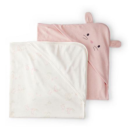 Carters Baby Girls 2-Pk. Hooded Terry Towels - Pink