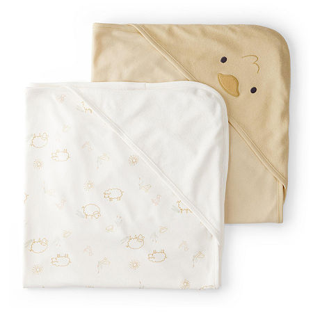 Carters Baby Hooded Terry Towels  2 Pack - Yellow
