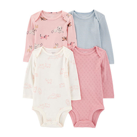 Baby Girl (NB-24M) Carters(R) 4pk. Puppy & Cat Bodysuits