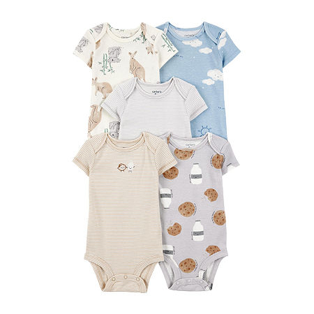 Click here for Carters Baby Boys 5-Pk. Cotton Short-Sleeve Milk &... prices