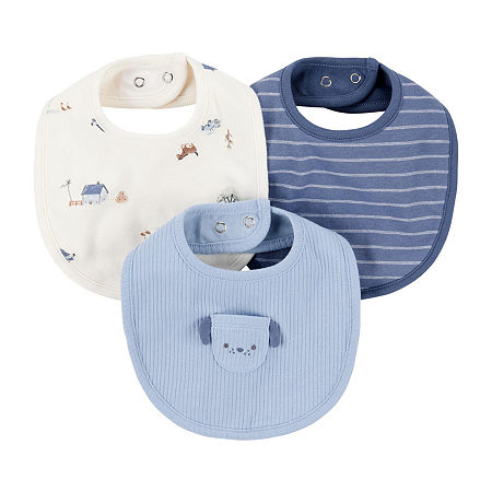 Click here for Carters Baby Boys Dog Bibs  3 Pack - Blue prices