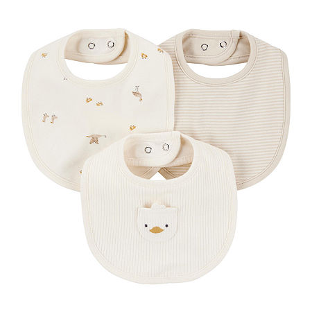 Click here for Carters Baby Duck Bibs  3 Pack - Ivory prices