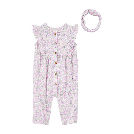 Click here for Carters Baby Girls Round Neck Sleeveless 2-pc. Jum... prices