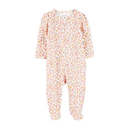 Baby Girl (NB-9M) Carters(R) Floral iLock Zipper Sleep & Play