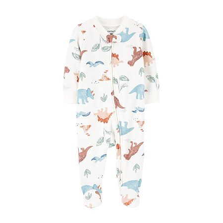 Carters Baby Boys Cotton Dinosaur Sleep & Play Pajamas - Ivy/Dino