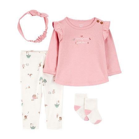 Click here for Carters Baby Girls Barn-Print Pants  Top  Headwrap... prices