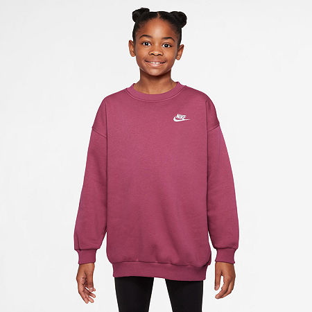 Click here for Nike Big Kid Girls Crew Neck Fleece Long Sleeve Sw... prices