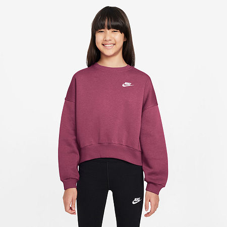 Click here for Nike Club Big Kid Girls Crew Neck Fleece Long Slee... prices