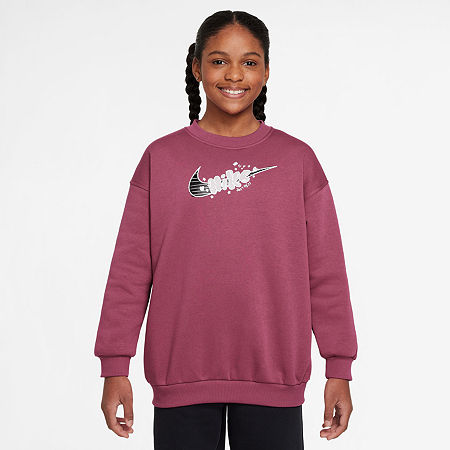 Click here for Nike Big Girls Sportswear Club Fleece Oversized Cr... prices