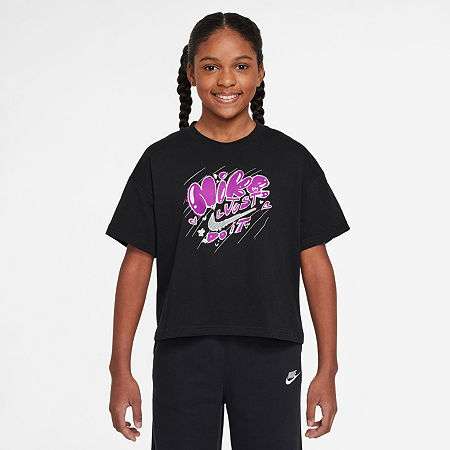 Click here for Nike Big Girls Sportswear Just Do It Graphic Cotto... prices