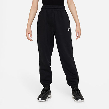 Nike Big Girls Sportswear Club Fleece Loose Logo Joggers - Black