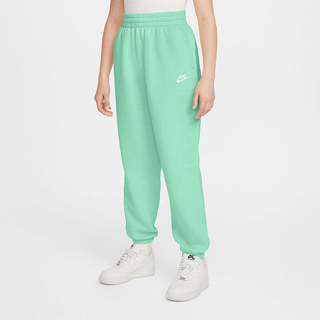 Click here for Nike Club Big Kid Girls Cuffed Loose Fit Fleece Jo... prices